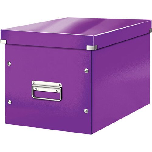 Leitz Box Click & Store Cube Large Storage Box Purple - Hunt Office Ireland