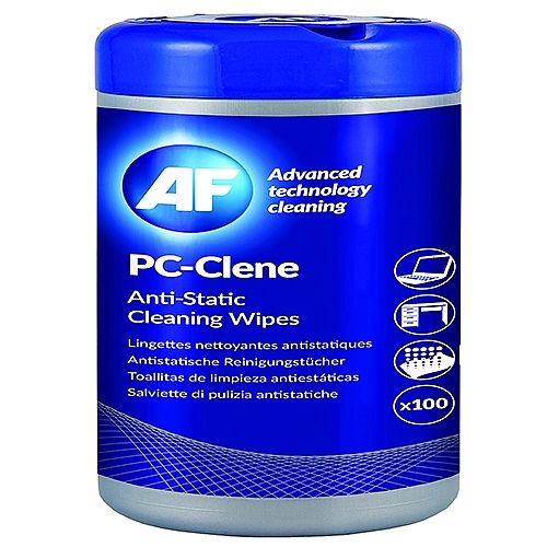 AF PC-Clene Anti-Static Cleaning Wipes Tub (100 Pack) PCC100 - Hunt ...