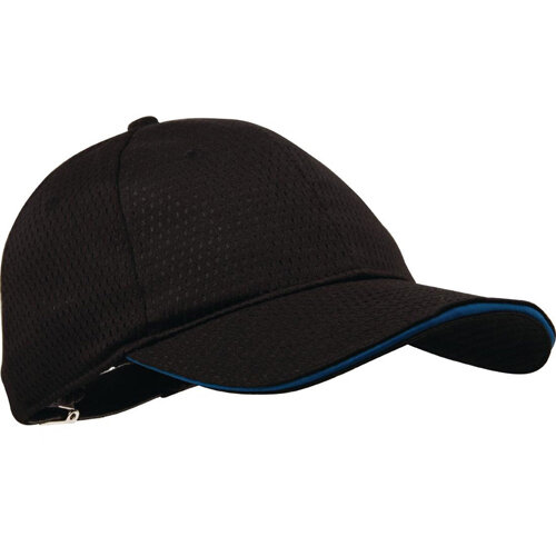 Chef Works Cool Vent Baseball Cap Black with Blue - HuntOffice.ie