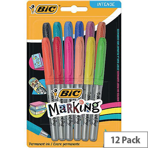 Bic Permanent Markers Fine Colour Intense Assorted 943163 - Hunt Office ...