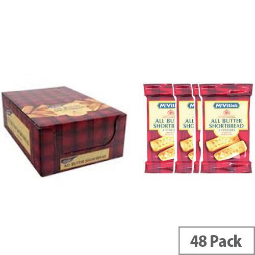 McVities All Butter Shortbread Biscuits Individually Wrapped in Twin ...