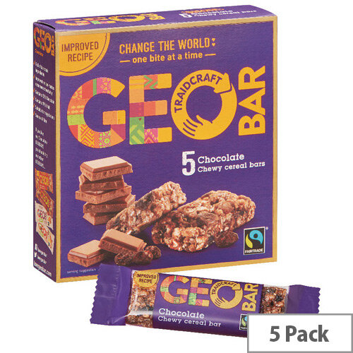 Geo Bar Chocolate Individually Wrapped Cereal Bars 35g Pack of 5 29290 ...