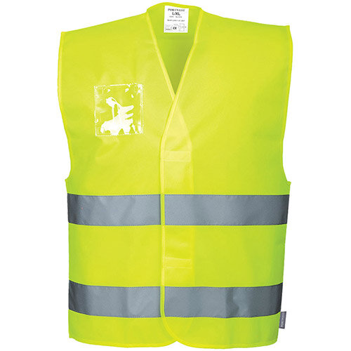 Portwest C475 Hi-Vis 2-Band Vest ID Yellow XX3X - Hunt Office Ireland