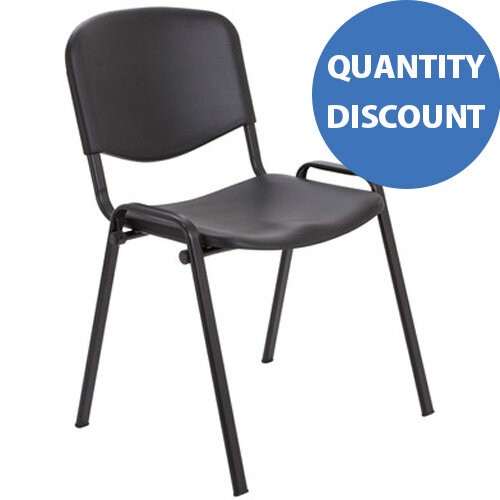 Multi Purpose Stacking Chair Black Poly & Black Frame - Shop online at ...