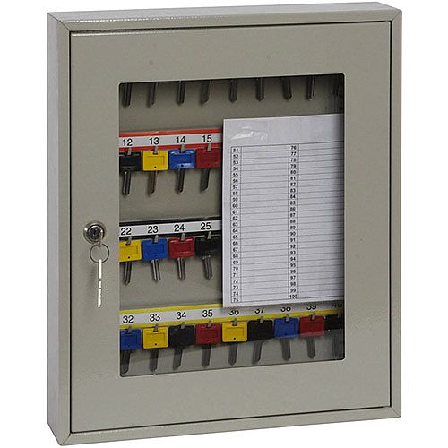 Phoenix Keysure KC0402K 40 Hook Clear View Key Cabinet with Key Lock ...