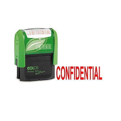 Colop Green Line Word Stamp CONFIDENTIAL GLP20CONF - Hunt Office Ireland