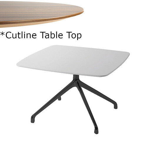 Frovi ERA Square Coffee Table With 4 Star Black Base & Cutline Top W800xD800xH420mm - Thin-Cut ...