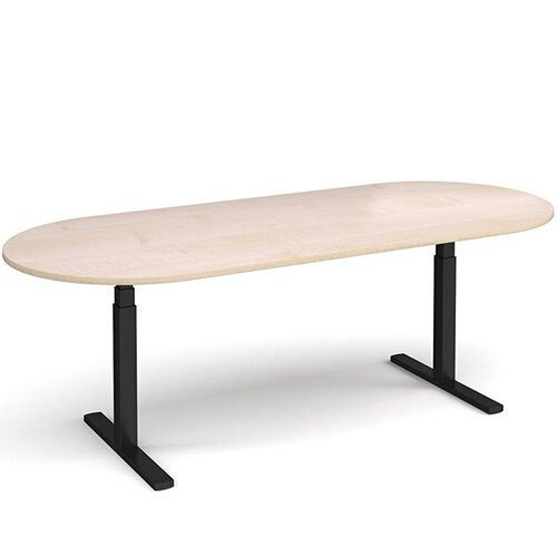 Elev8 D-End Height Adjustable Boardroom Table W2400mmxD1000mm With ...