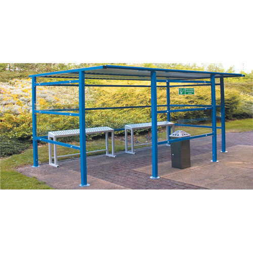Flat Roof Smoking Shelter - Hunt Office Ireland