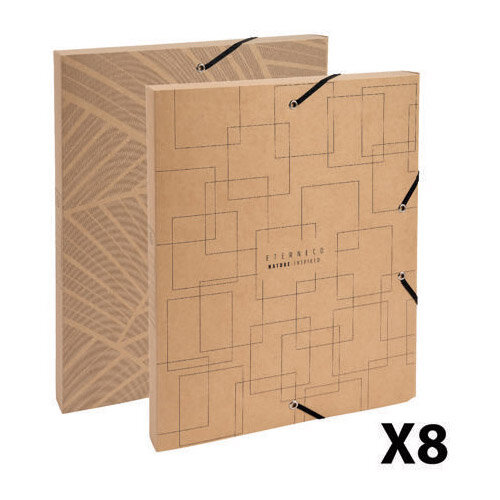 Exacompta Eterneco Cardboard Box File 25mm Assorted Pack of 8 59247E ...