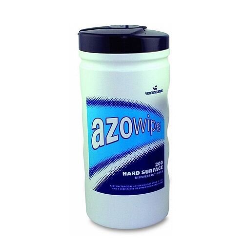 AZO Hard Surface Disinfectant Wipes Tub of 200 1601017 - Hunt Office ...
