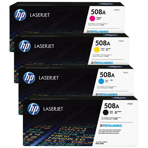 HP 508 Toner Cartridge Bundle Cyan/Magenta/Yellow/Black Pack of 4 ...