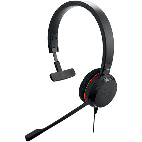 Jabra Evolve 20 UC Mono Computer Headset - Control Buttons - Wired USB ...