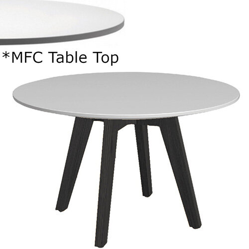 Frovi JIG Round Coffee Table With Black Oak Frame & MFC Top ...