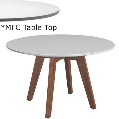 Frovi JIG Round Coffee Table With Stained Walnut Frame & MFC Top ...