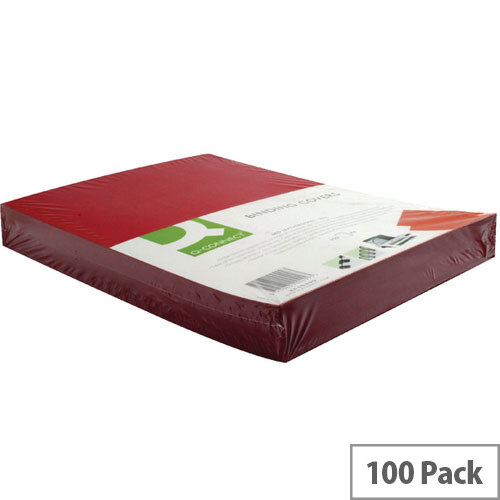 Q-Connect Binding Comb Covers Leathergrain Pack of 100 Red A4 - Hunt ...