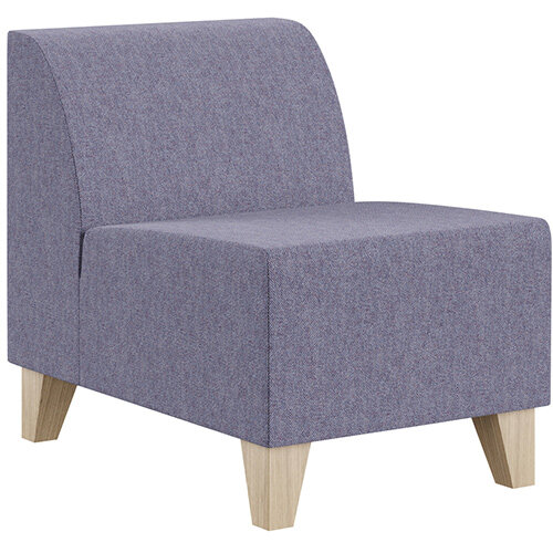 SIGMA MODULAR Soft Seating Single Seater Unit With Trapezoid Wooden ...