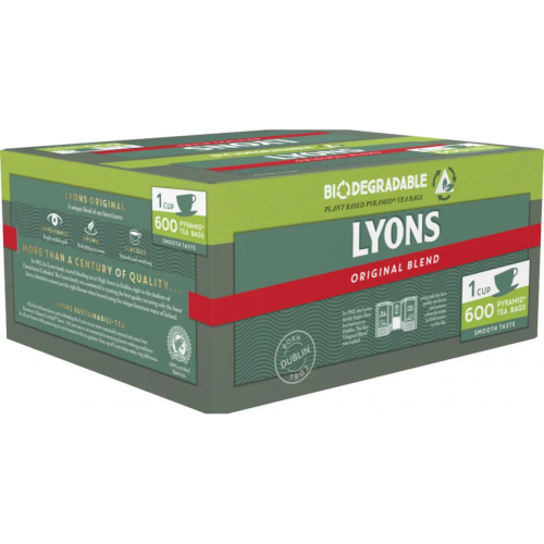 Lyons Tea Bags Original Blend 600 Pieces One Cup Tea - Hunt Office Ireland
