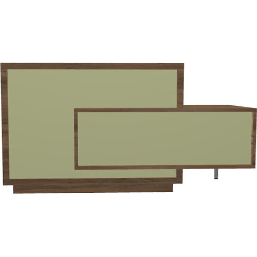 Foro Modern Design Reception Desk With Avocado Matte Front & Chestnut ...