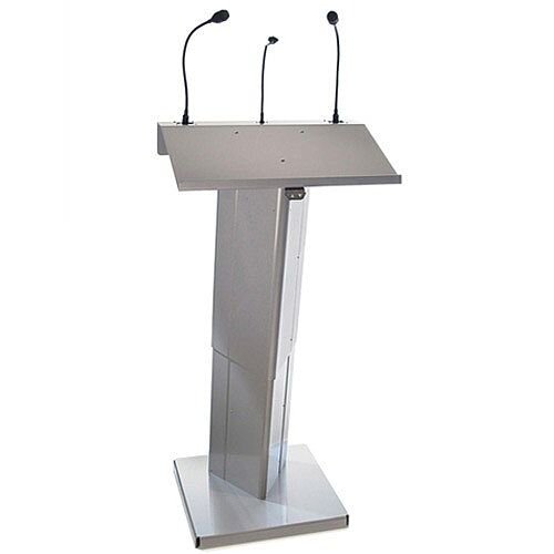 Metal Floor Standing Lectern Motorised Height Adjustable - Hunt Office ...