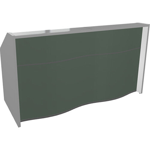 Wave Modern Design Straight Reception Desk with White Counter Top ...