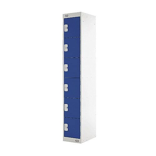 Standard Six Compartment Locker Light Grey/Blue W300xD300xH1800mm ...