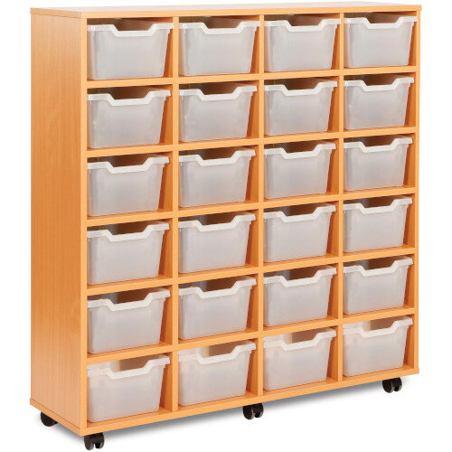 24 Cubby Tray Unit with 24 Clear Trays MEQ8024T - Hunt Office Ireland