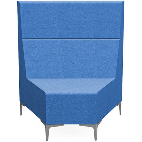 Frovi HUDDLE MODULAR Medium Seating 45 Degree Bend Unit With Chrome ...