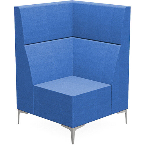 Frovi HUDDLE MODULAR Medium Seating 90 Degree Corner Unit With Chrome ...
