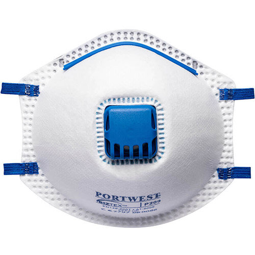 Portwest P209 FFP2 Mask Valved Pk (3) White - Hunt Office Ireland