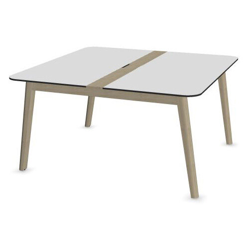 Narbutas Nova Wood Meeting Table Seats 6 People 1400X1400X740mm With ...