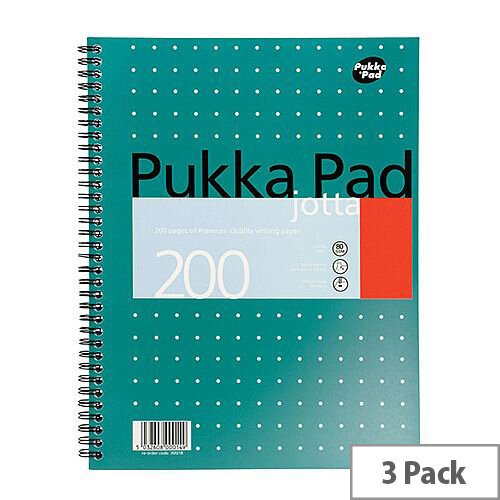 Pukka Pad A4 Wirebound Square Jotta Notepad 3 Pack JM018SQ - Hunt ...