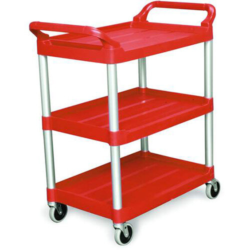 Rubbermaid Light Duty Utility Cart 3 Shelf Service Cart Red - Hunt ...