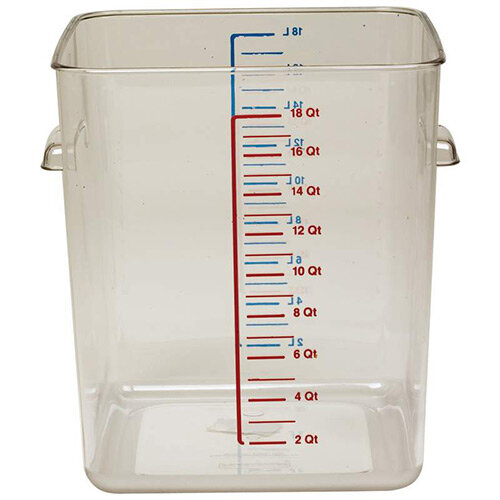Rubbermaid 17L Space Saving Stackable Food Storage Square Container ...