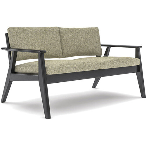 Frovi SCANDI 2 Seater Sofa With Black Oak Frame H750xW1290xD780mm 430mm ...