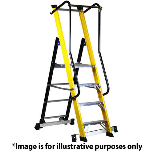 Moby Fibra - 4 Step Fiberglass Podium Ladder - a durable, multipurpose ...