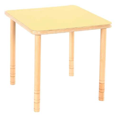 Flexi Square Height Adjustable Table 48-58cm Yellow Top - HuntOffice ...
