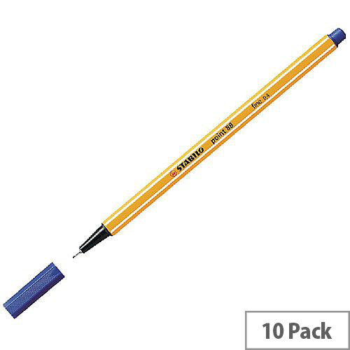 Stabilo Point 88 Fineliner Blue 10 Pack 88/41 - Hunt Office Ireland