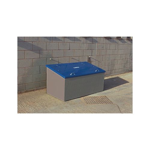 Waste Storage Unit 840 Ltrs Dark Grey + Blue Lid - Hunt Office Ireland
