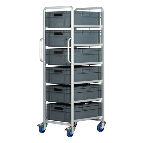 Euro Container Trolley With 6x(600X400X200mm) Euro Containers Braked ...