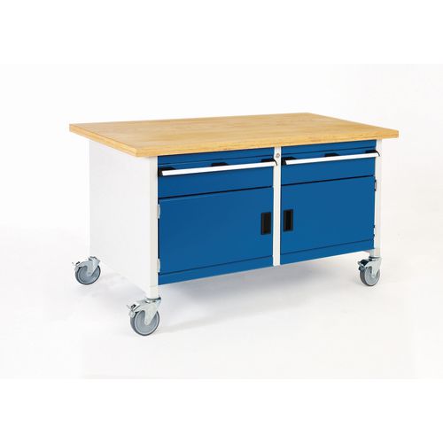 Mobile Heavy Duty Storage Bench With 2x150 Drawers And 2x350 Cupboards ...