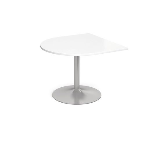 D-End Trumpet Base Boardroom Table 25mm Top White - Hunt Office Ireland