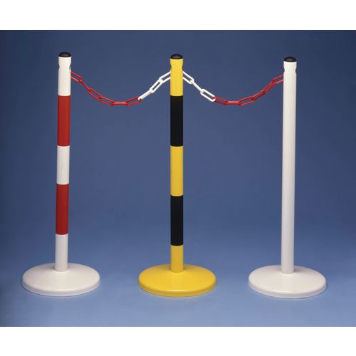 Steel Boundary Post On Base Plate 90Cm Yellow/Black - Hunt Office Ireland