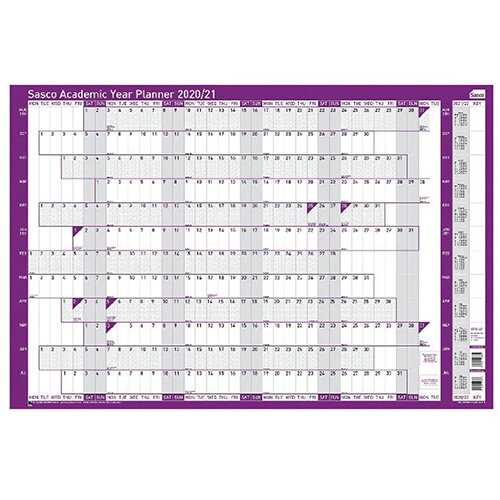 Sasco Academic Year Planner Unmounted 2020-21 2410113 - Hunt Office Ireland