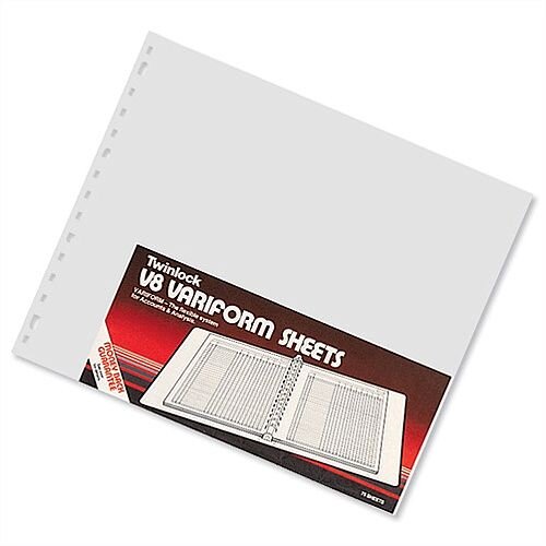 Twinlock V8 Variform 24 Column Cash Sheets 75985 Pack 75 - Hunt Office ...