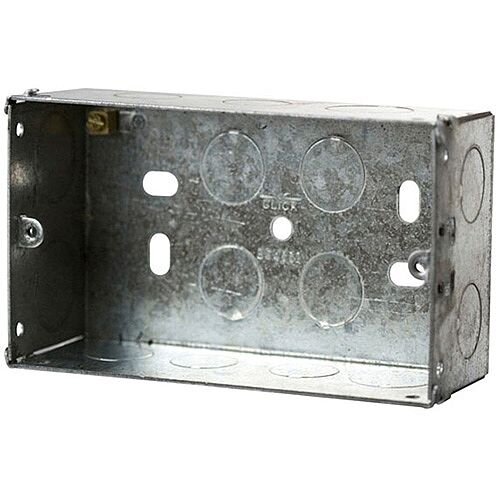 47mm Deep Double Gang Back Box - Hunt Office Ireland