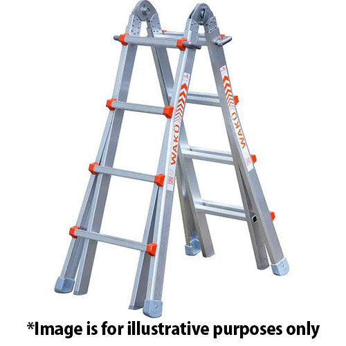 WAKU 101 - 8 Step Aluminium Telescopic Ladder - a durable, telescopic ...