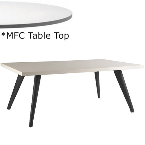 Frovi YAK Rectangular Coffee Table With Black Oak Frame & MFC Top W1000xD600xH390mm - Minimalist ...