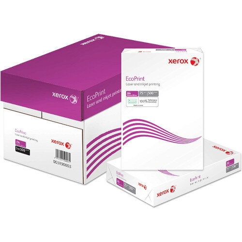 Xerox EcoPrint 75gsm A4 Copier Paper White Box of 2500 Sheets 003R90003 ...