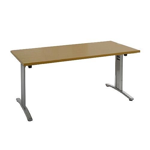 Lightweight Rectangular 1200x800mm Folding Conference Table Oak Arista ...